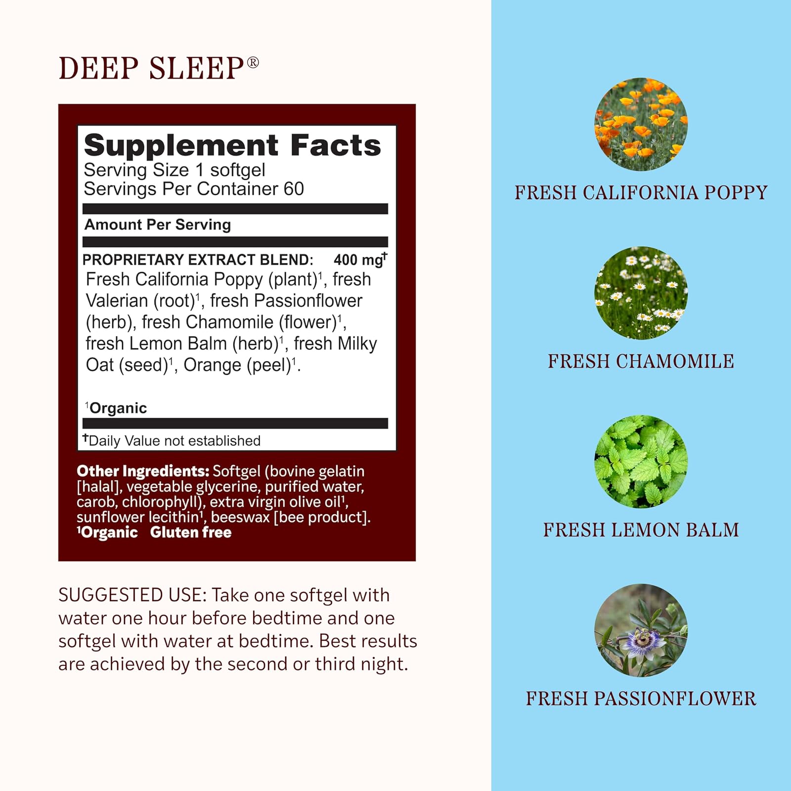 60 count melatonin softgels for restful nights