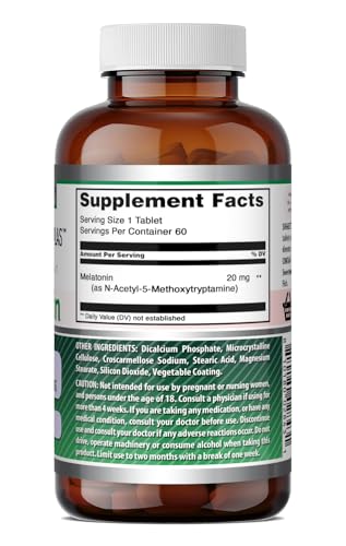 60 count melatonin tablets for convenience