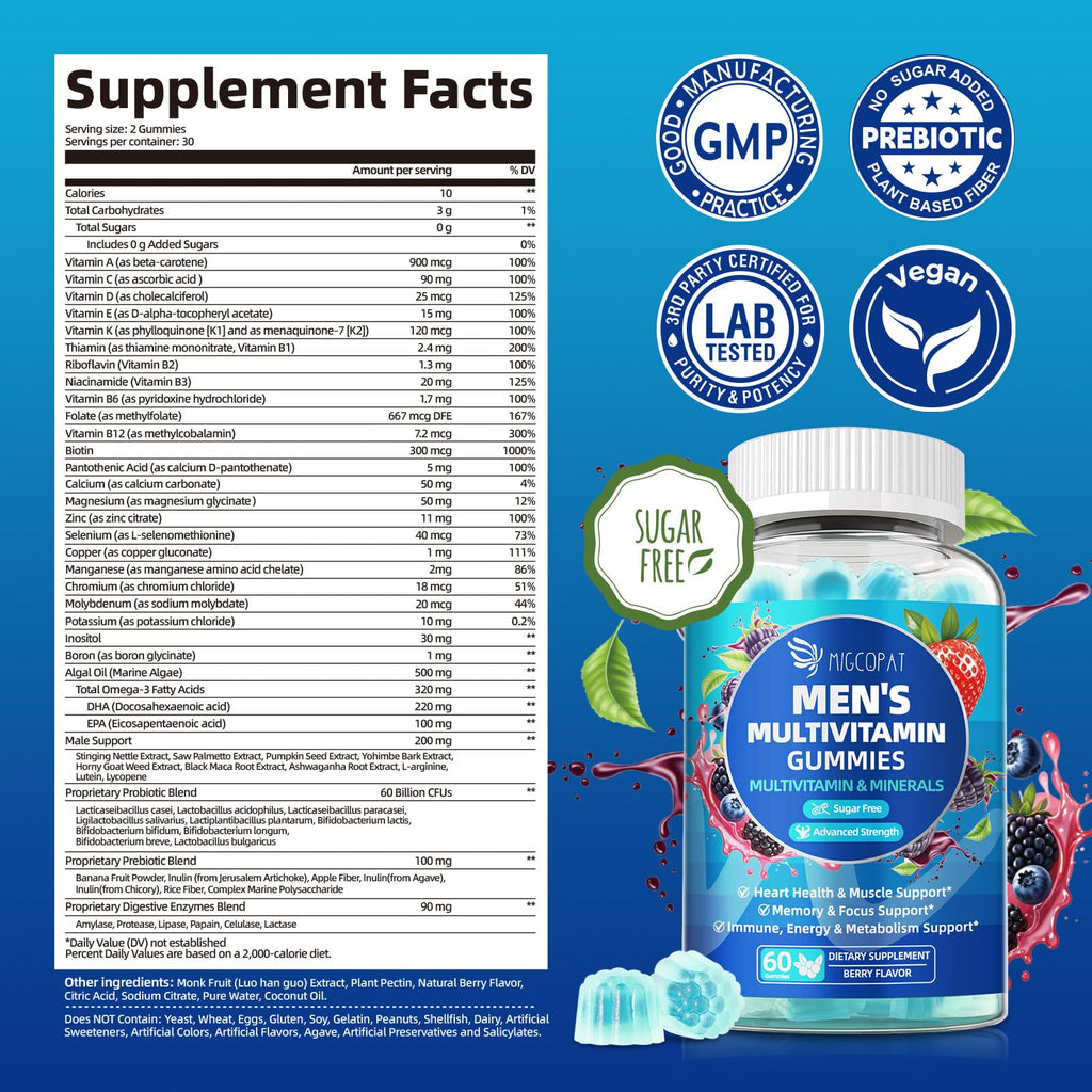 60 count men's multivitamin gummies