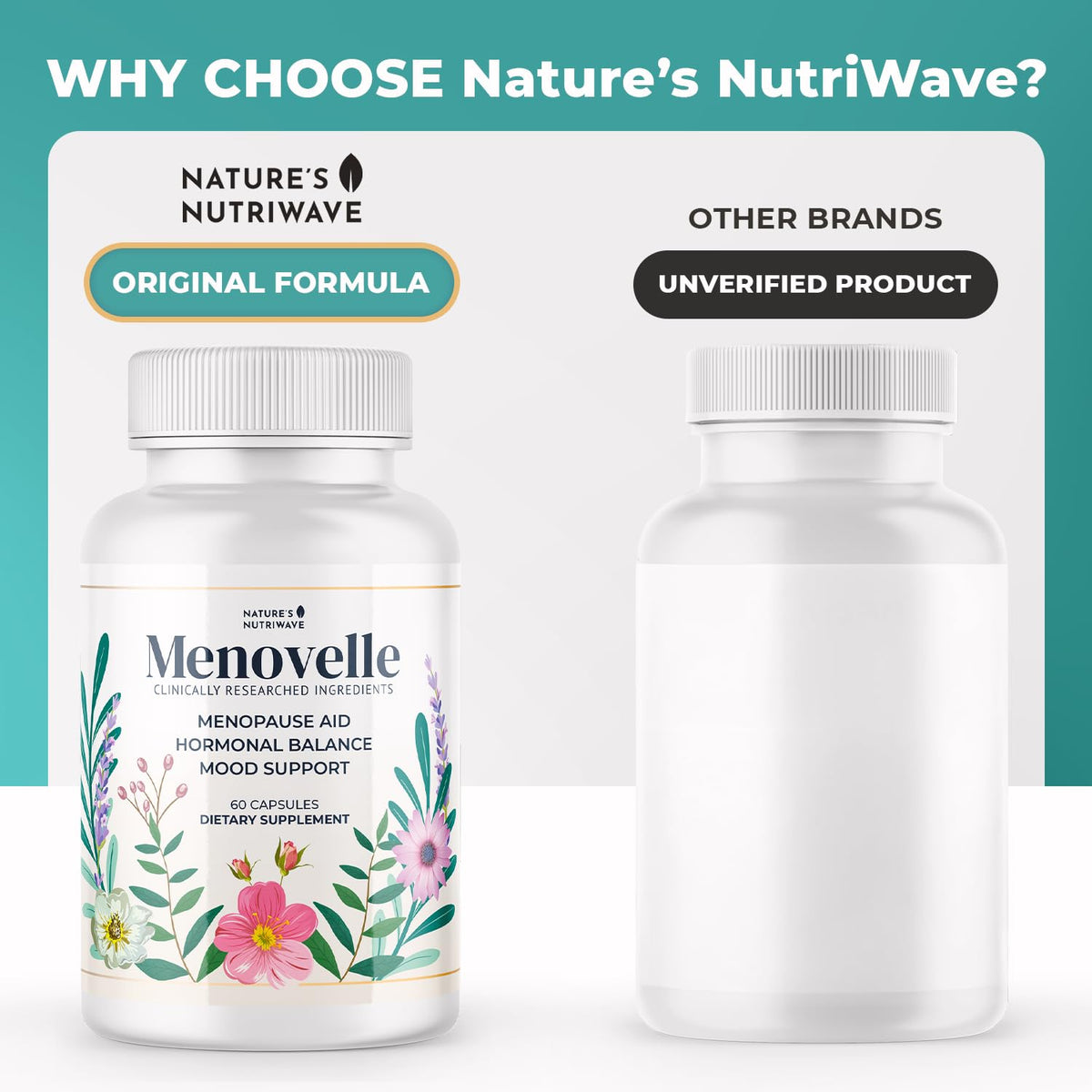 60 count Menovelle vitamin supplements