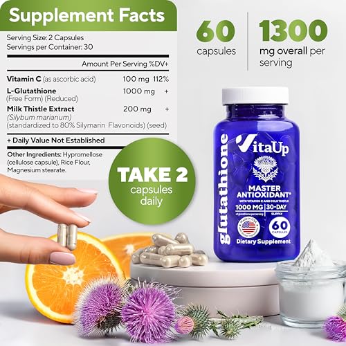 60 count milk thistle supplement capsules