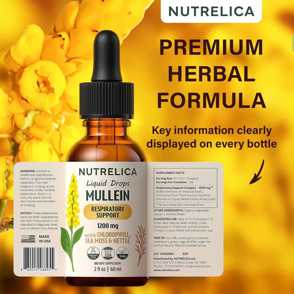 60 count Mullein capsules for vitality