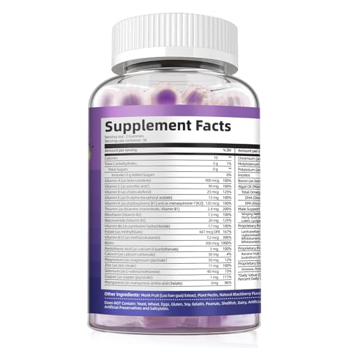 60 count multivitamin gummy supplement