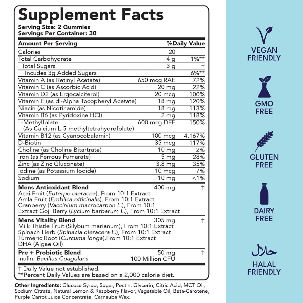 60 count multivitamin gummy supplement