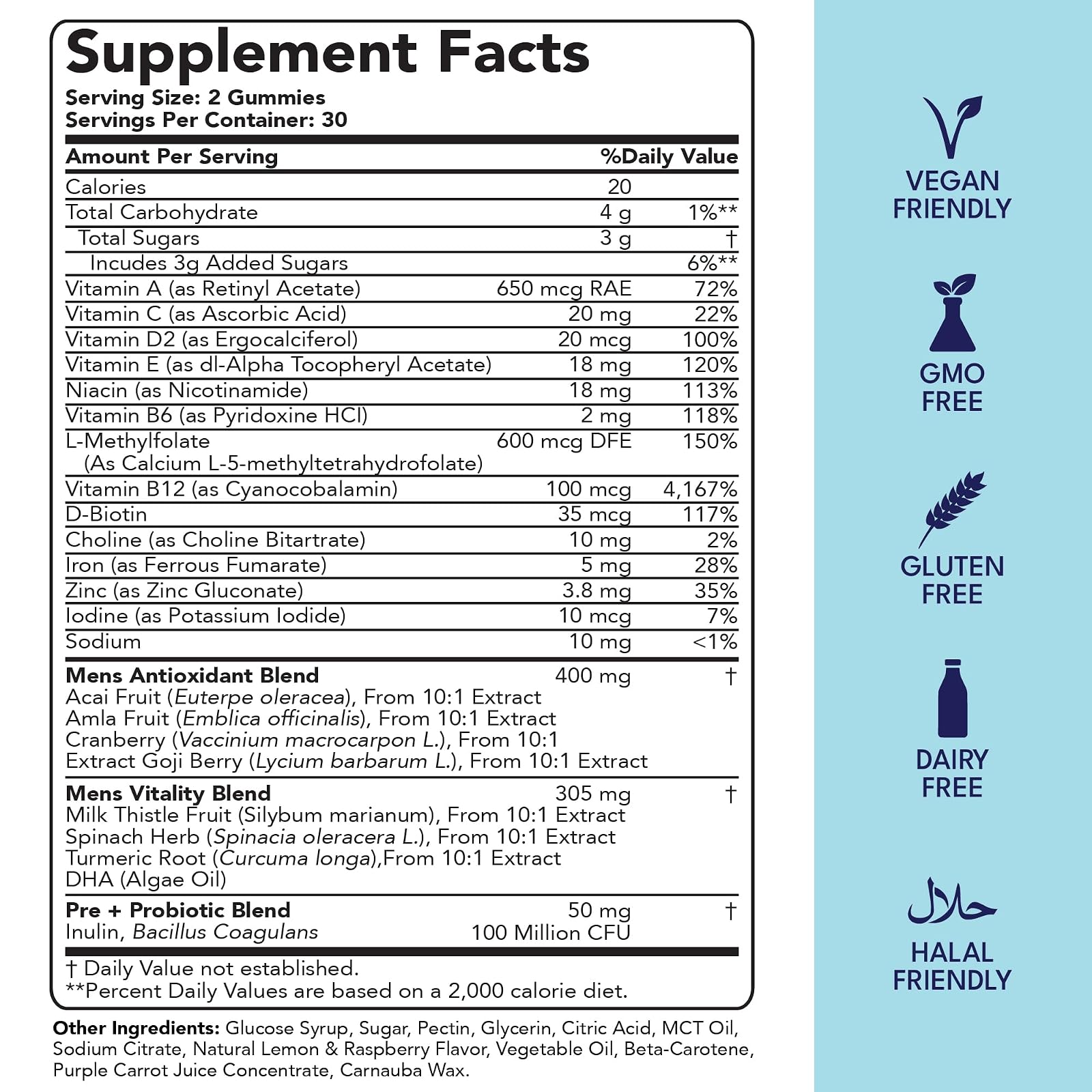 60 count multivitamin gummy supplement