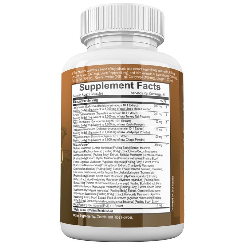 60 count mushroom capsules for convenience