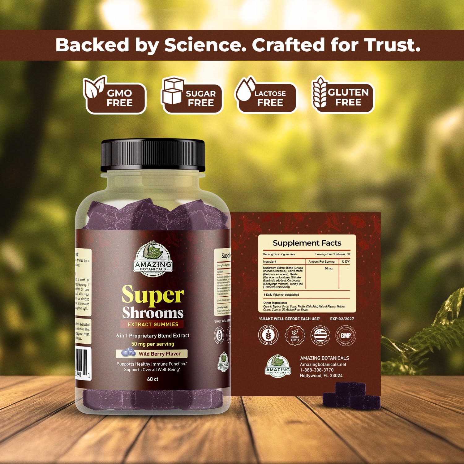 60 count mushroom gummy supplements