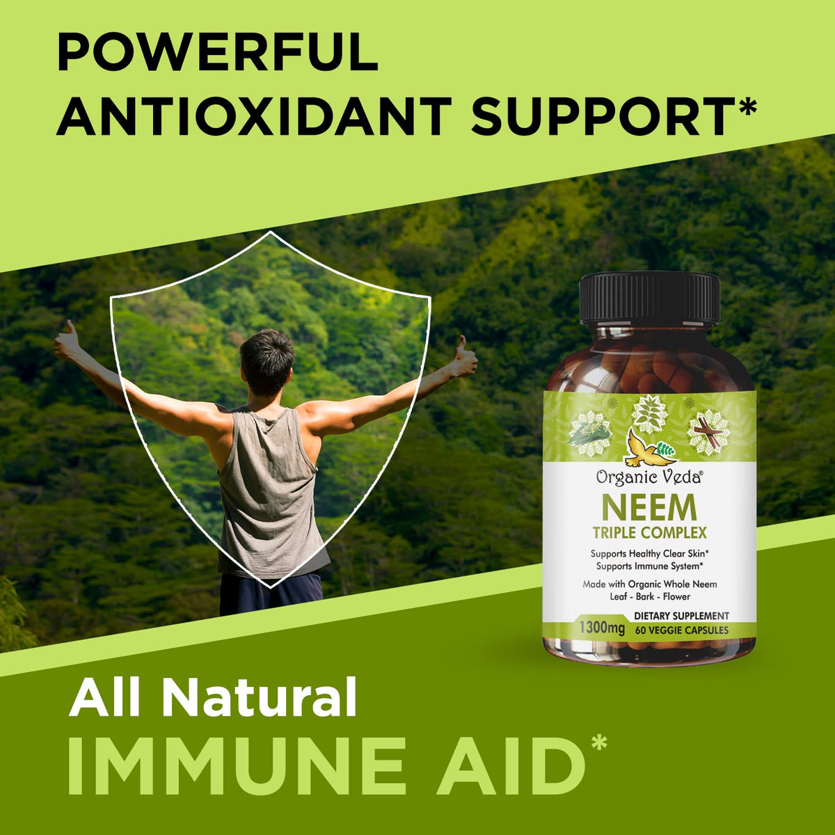 60 count Neem capsules for immunity