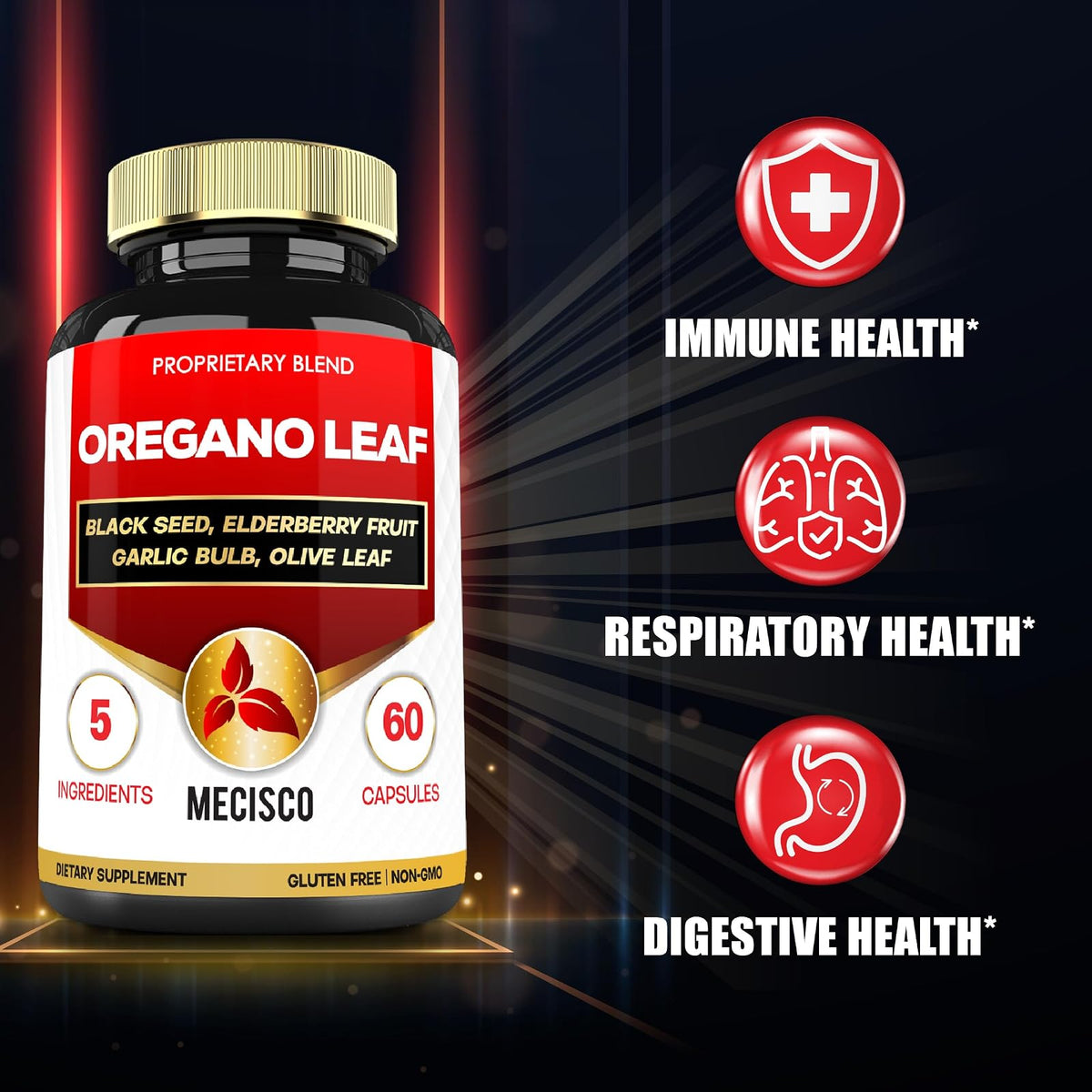 60 count oregano capsules for immunity