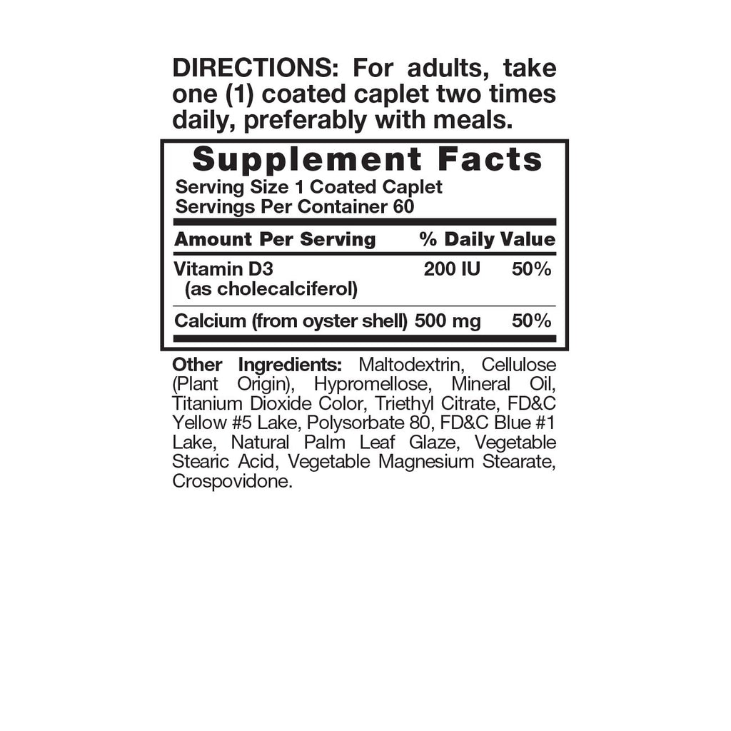 60 count oyster calcium tablets