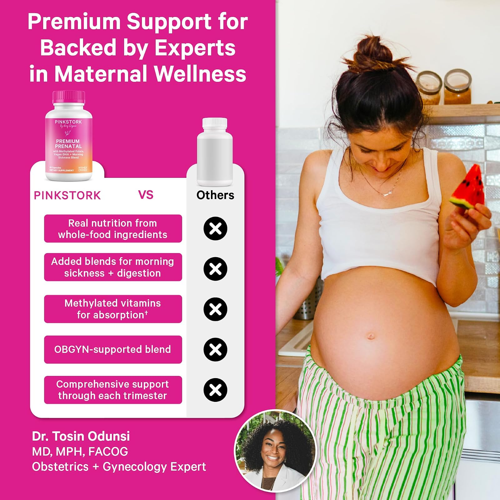 60 count Pink Stork prenatal vitamins