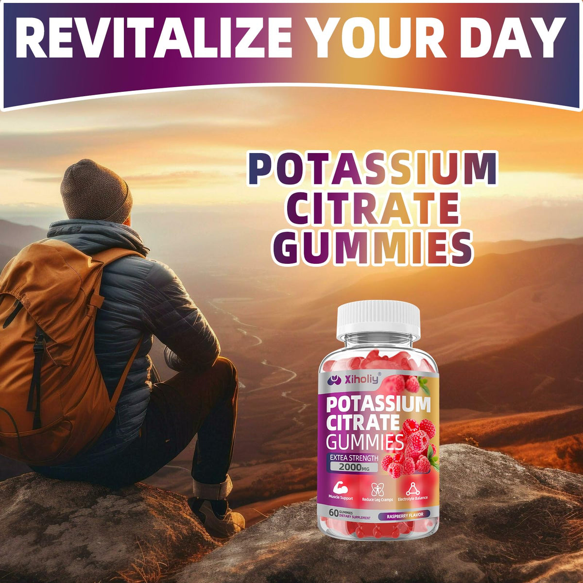 60 count potassium citrate gummy jar