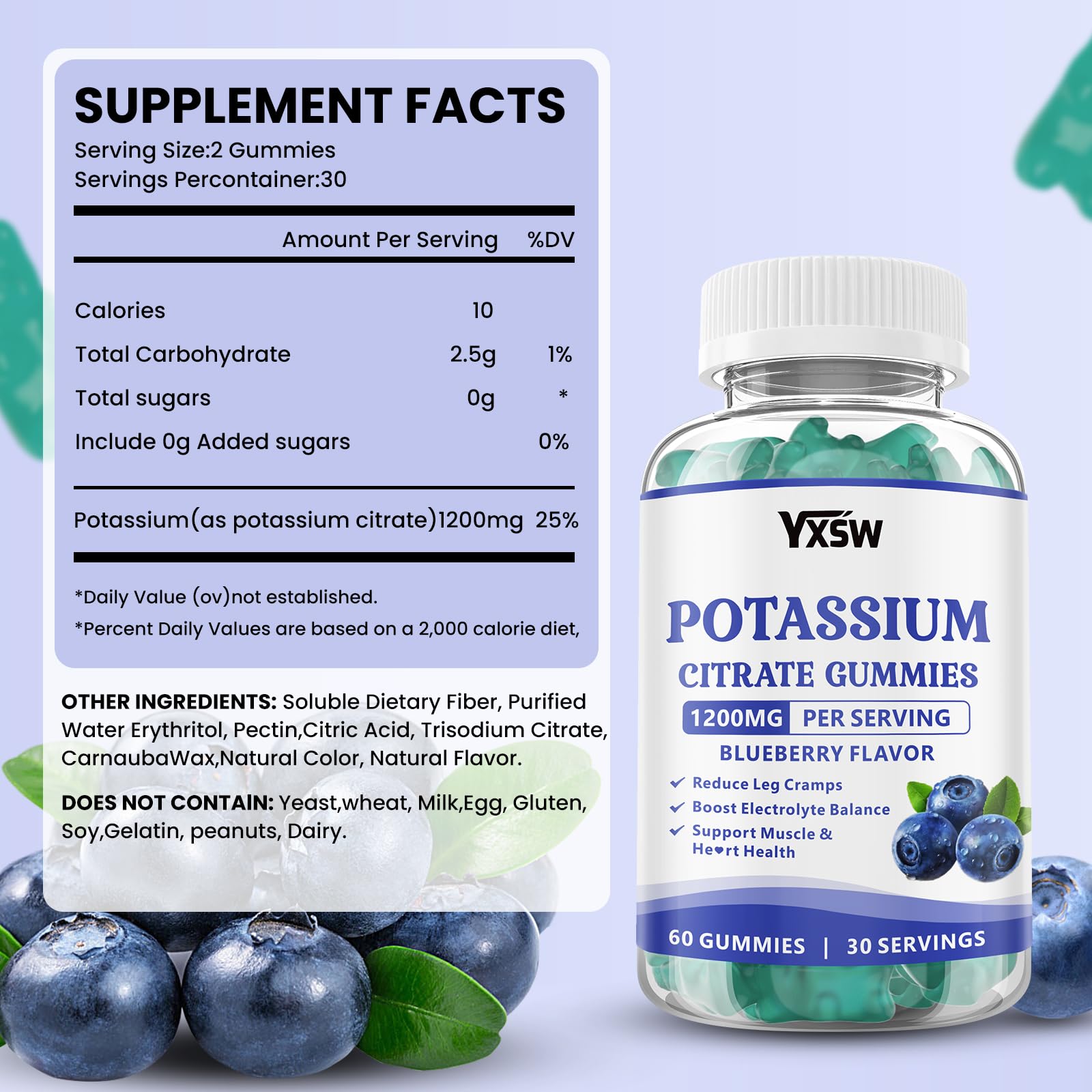 60 count potassium citrate supplements