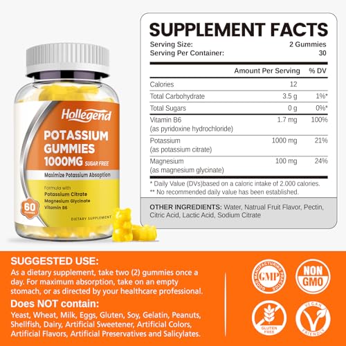 60 count potassium gummies for convenience