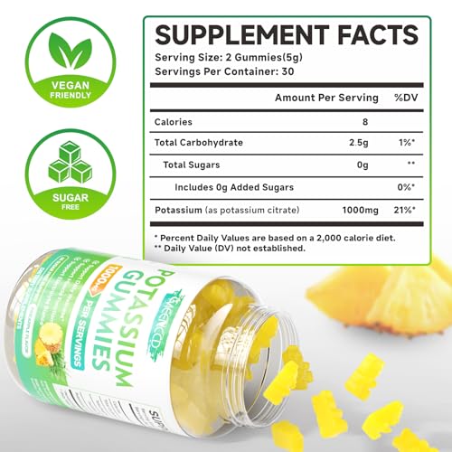 60 count potassium gummies for daily use