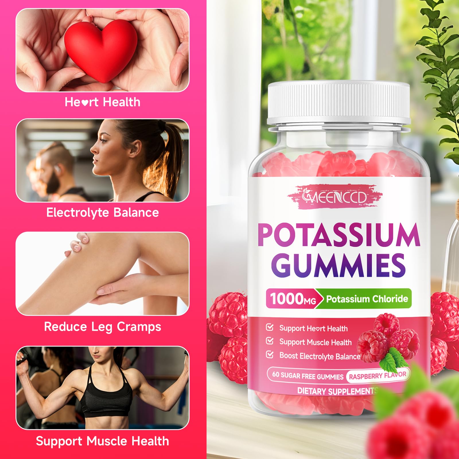 60 count potassium gummies for energy