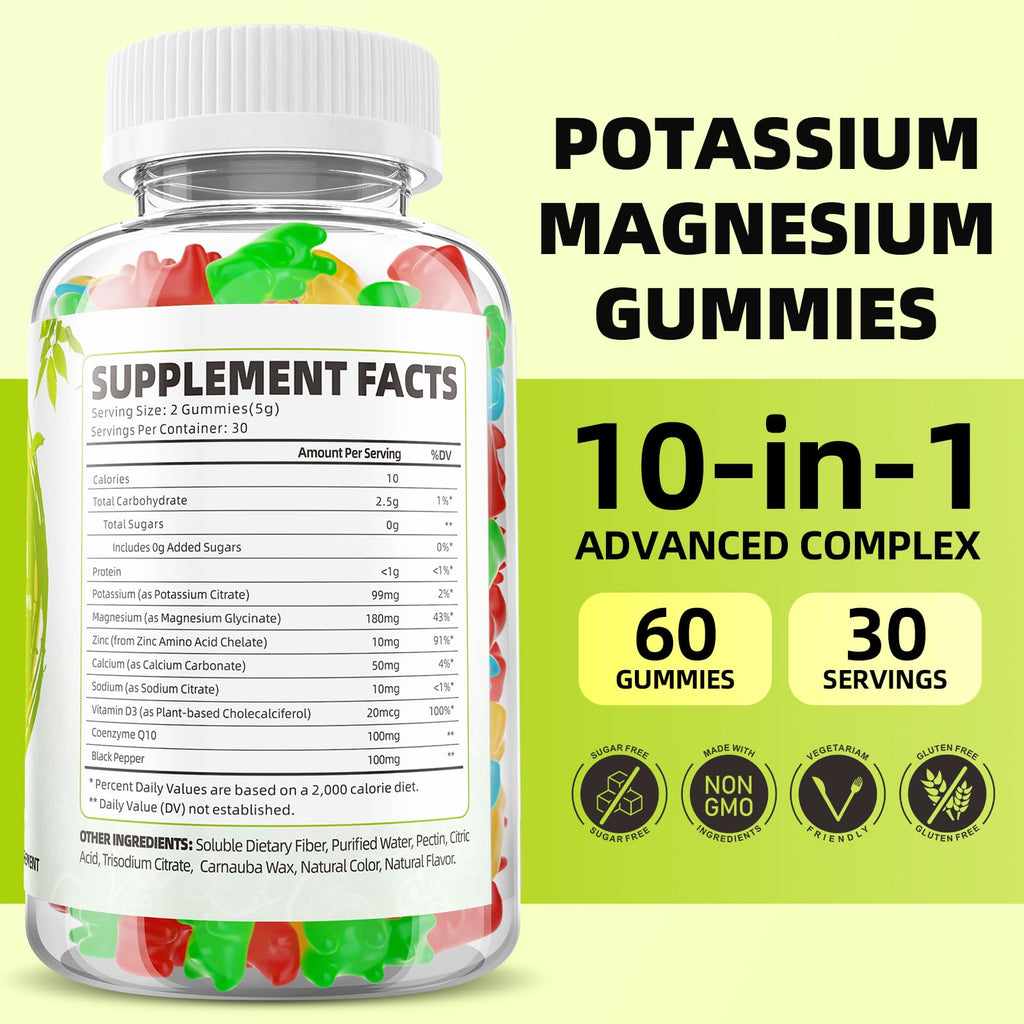 60 count potassium supplement gummies