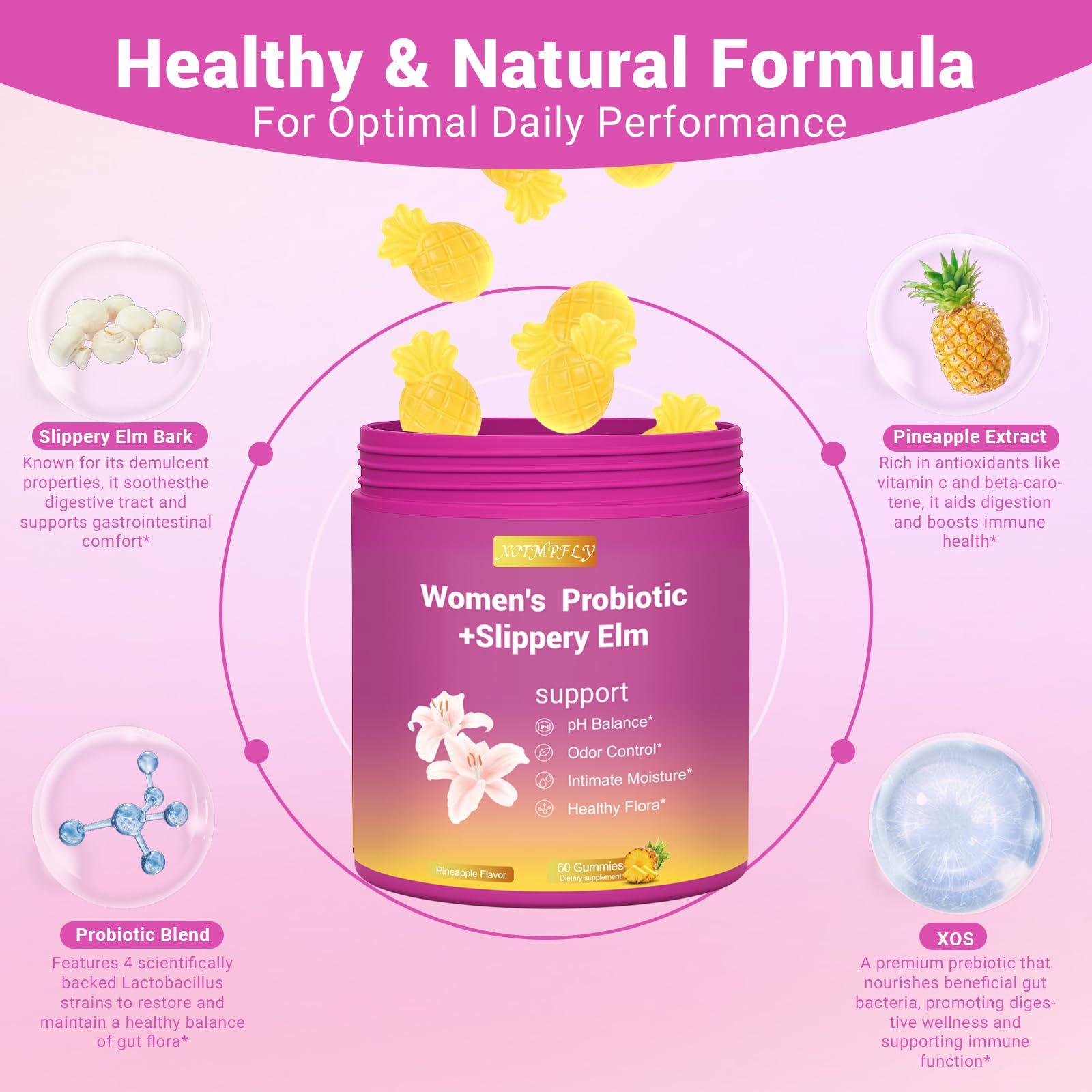60 count probiotic gummies for digestion