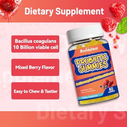 60 count probiotic gummies for families