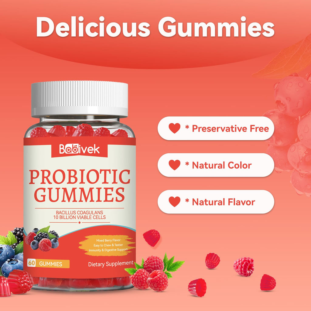 60 count probiotic gummies for family health