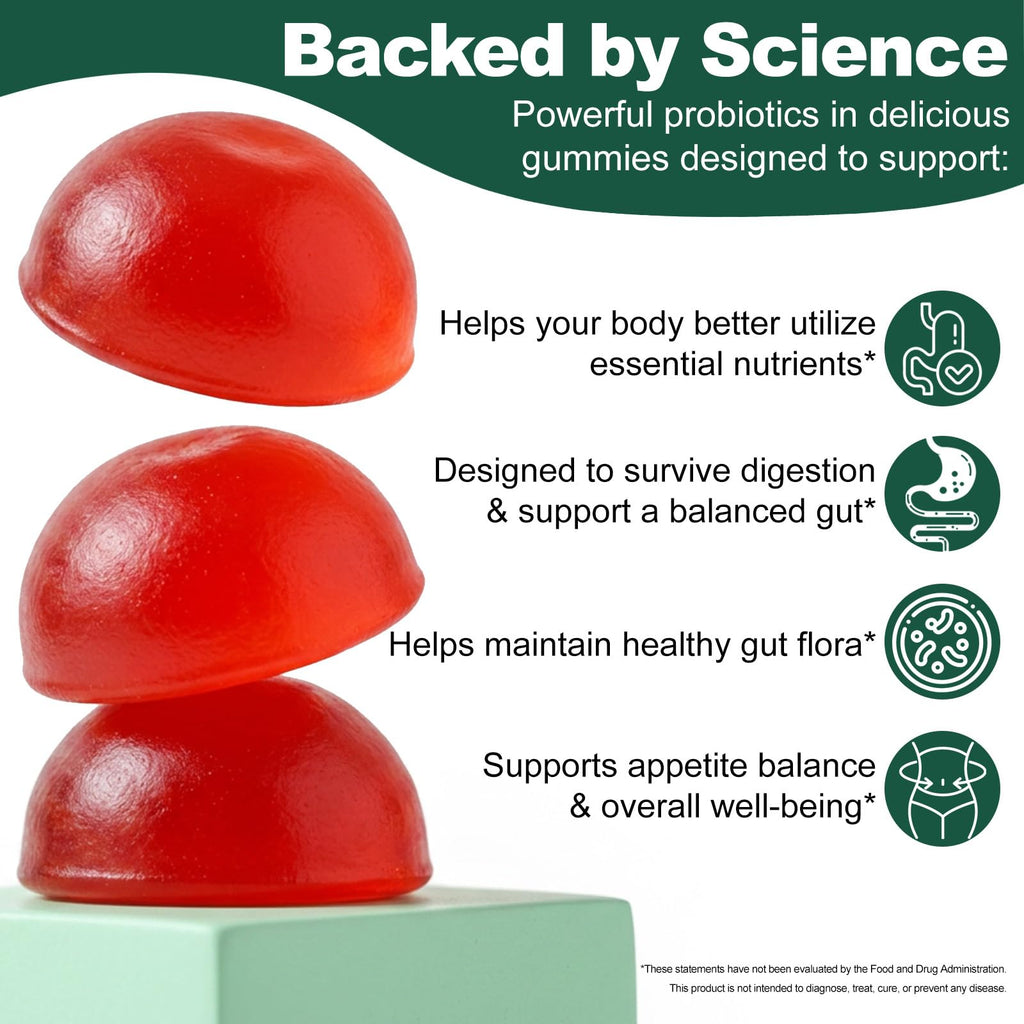60 count probiotic gummies for gut health