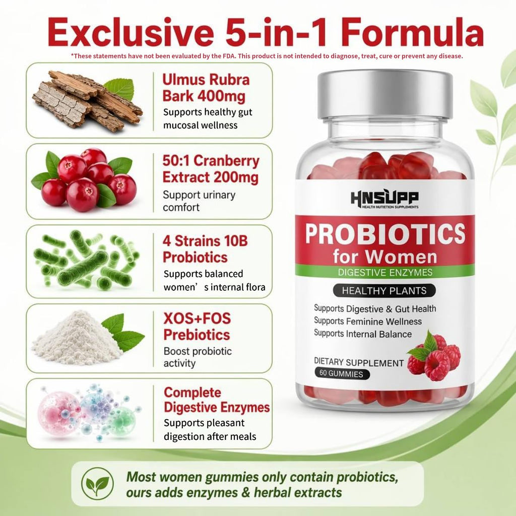 60 count probiotic gummies for women