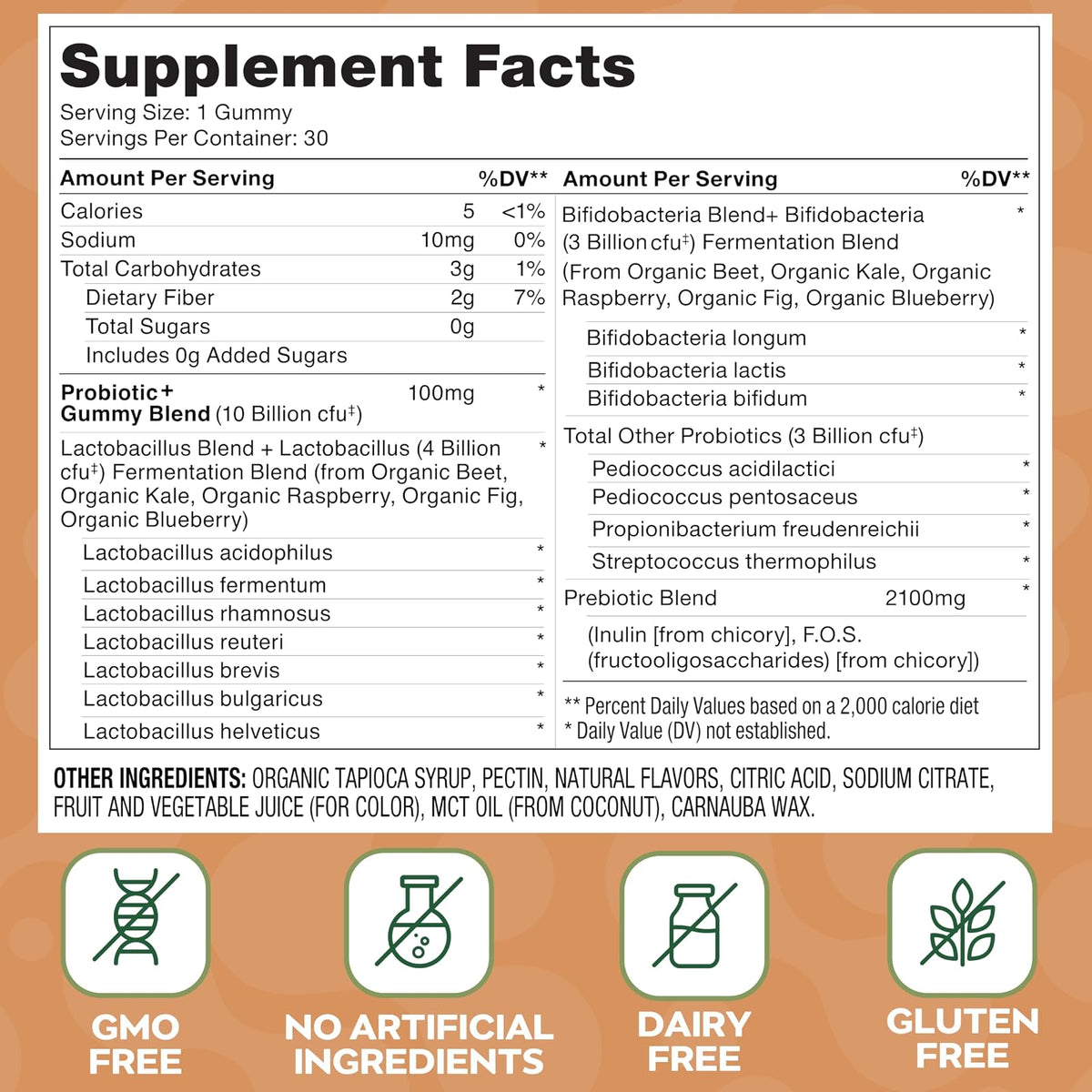 60 count probiotic gummies