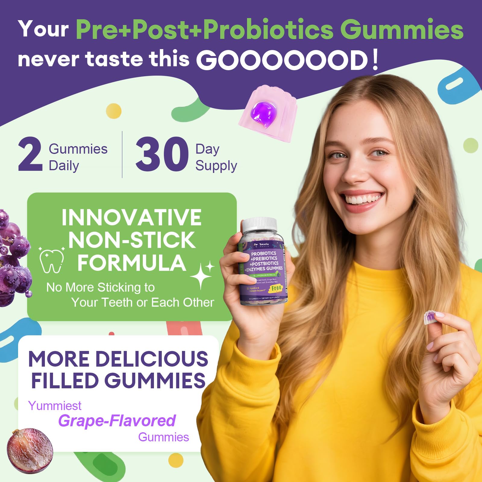60 count probiotic gummy for everyday use
