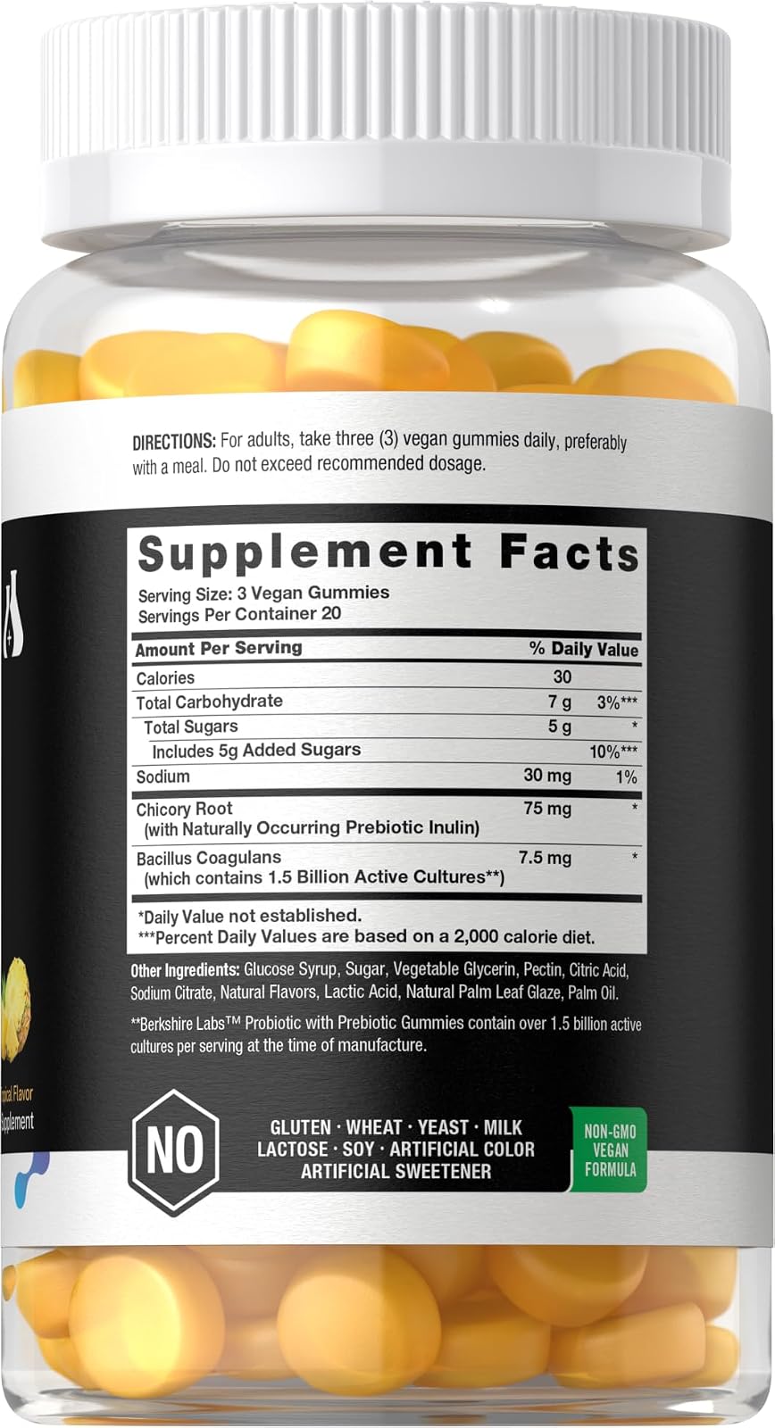 60 count probiotic gummy supplements