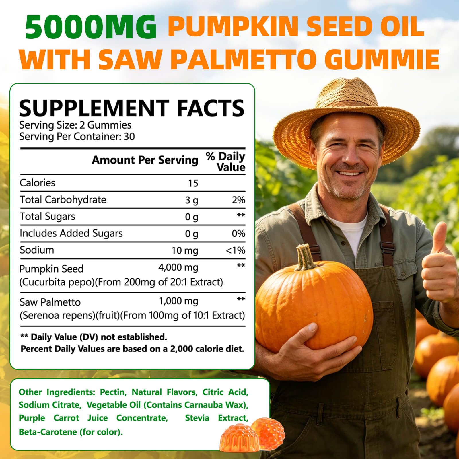 60 count pumpkin seed oil gummies
