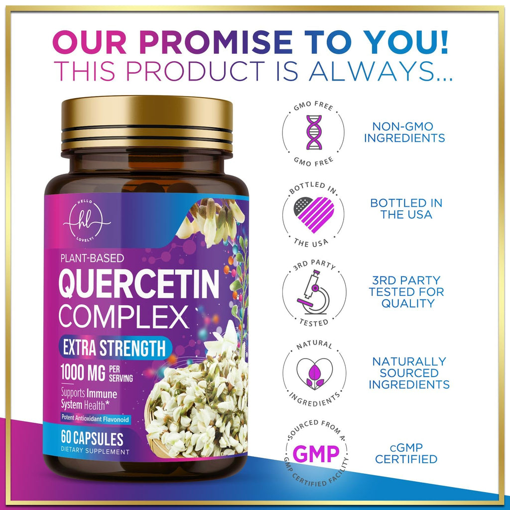60 count quercetin capsules for health