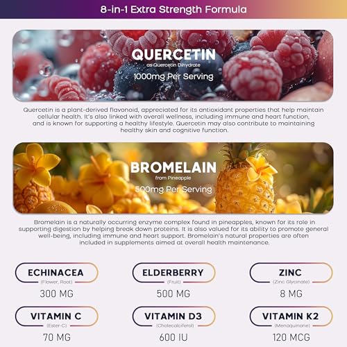 60 count quercetin gummies for daily use
