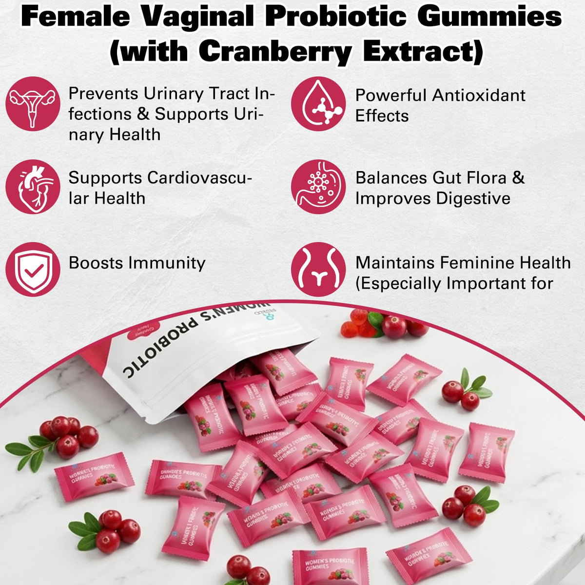 60 count REDOO probiotic gummies