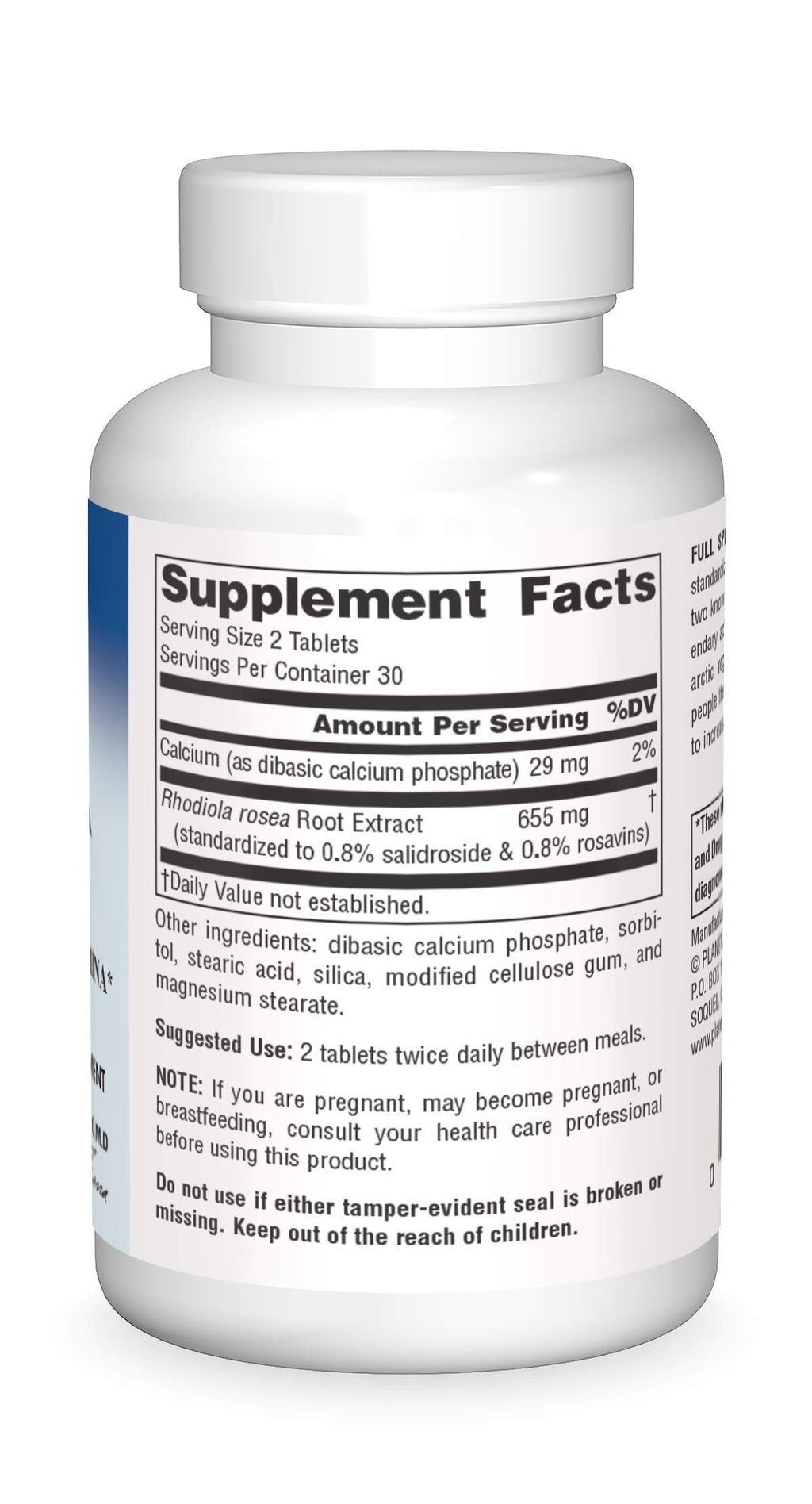 60 count Rhodiola Rosea tablets
