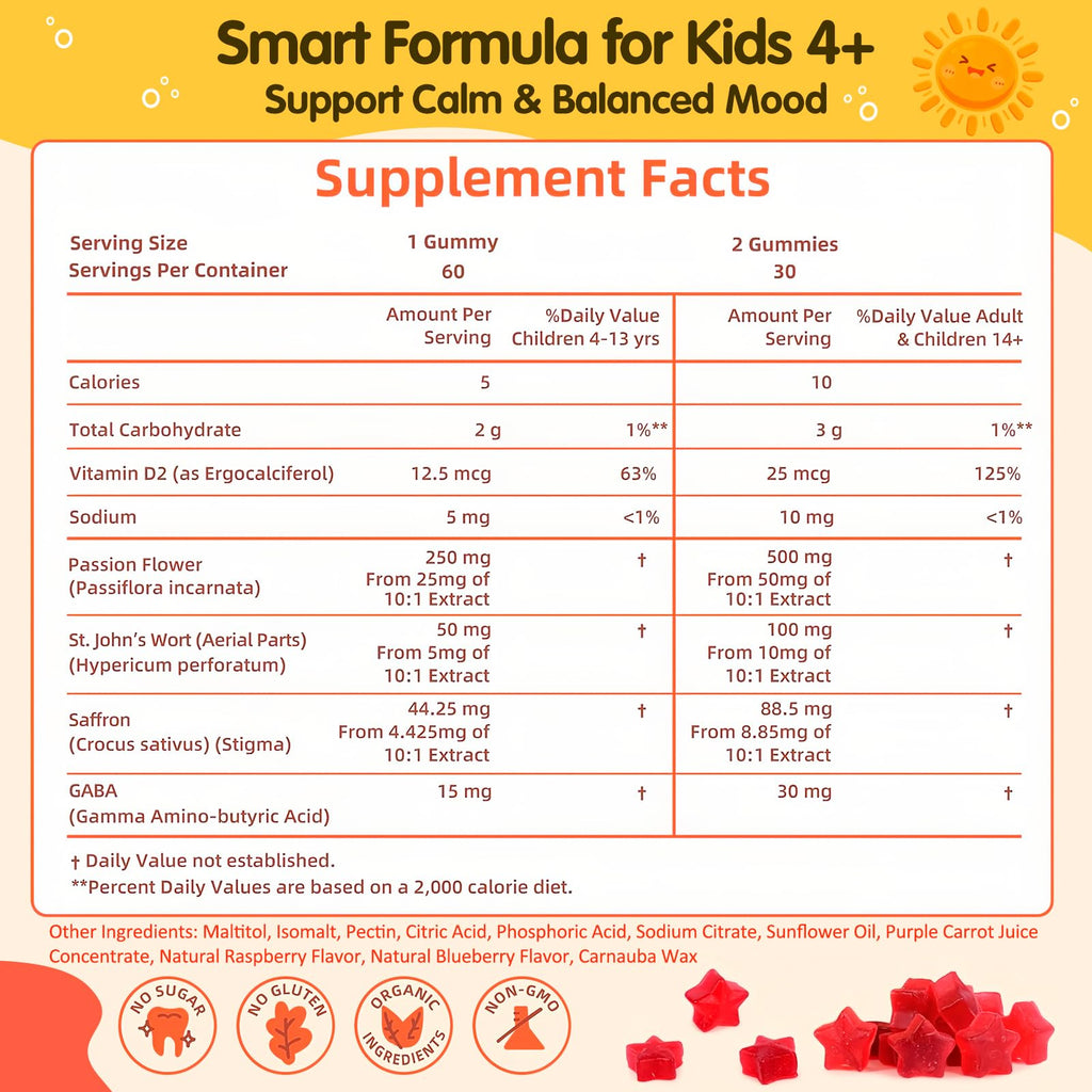 60 count saffron gummies for kids