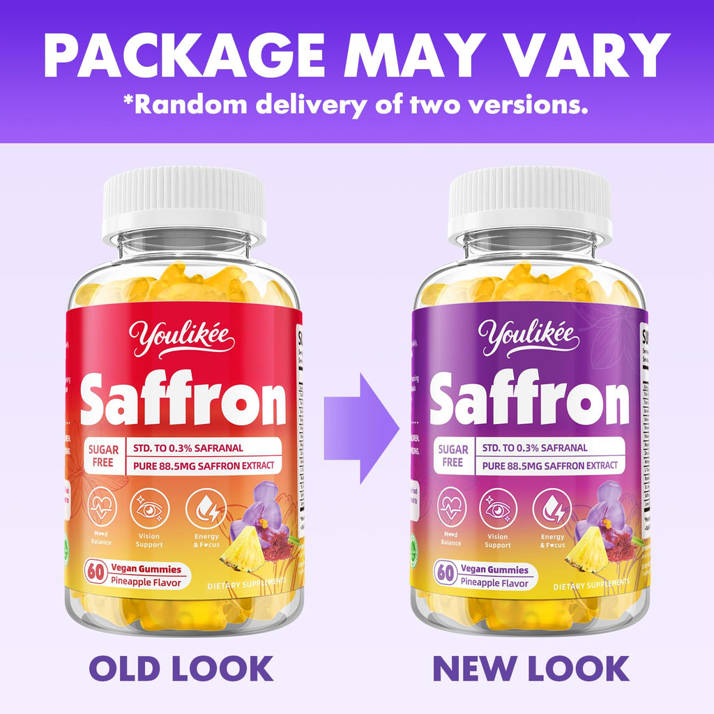 60 count saffron gummy vitamins