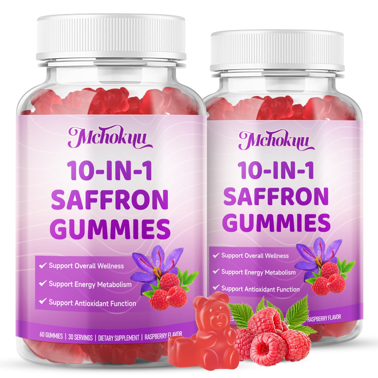 60 count saffron gummy vitamins