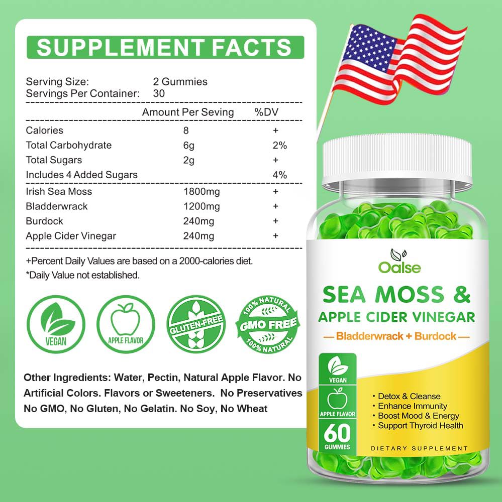 60 count sea moss gummy pack
