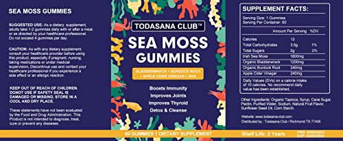 60 count sea moss gummy supplements
