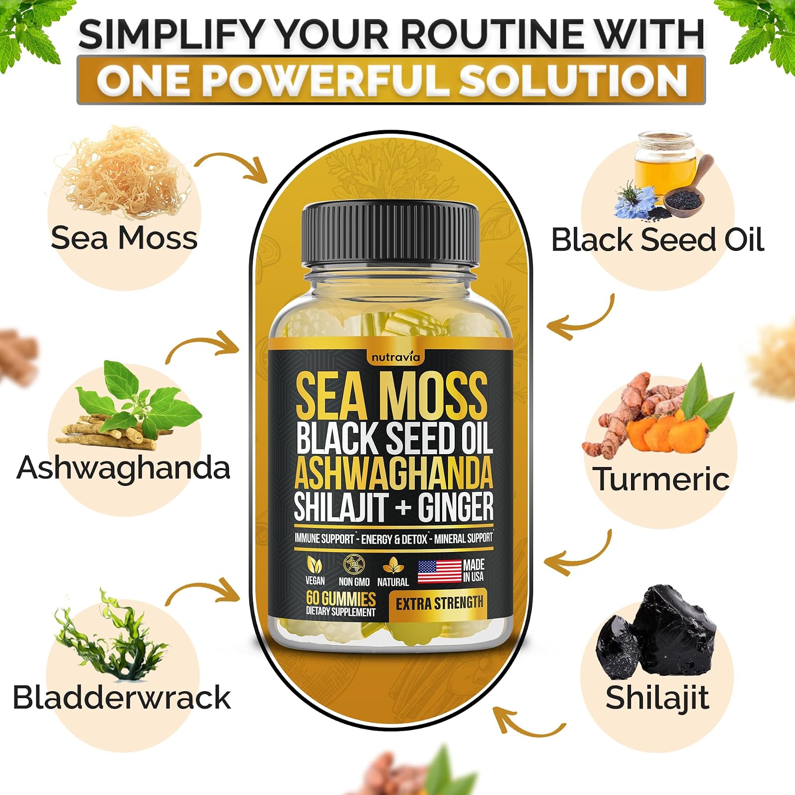 60 count sea moss wellness supplement