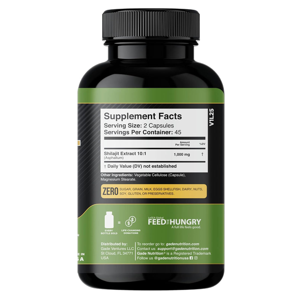 60 count Shilajit capsules for daily use