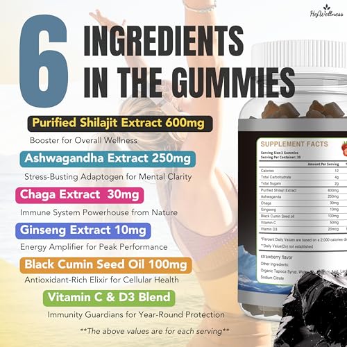 60 count shilajit gummies bottle