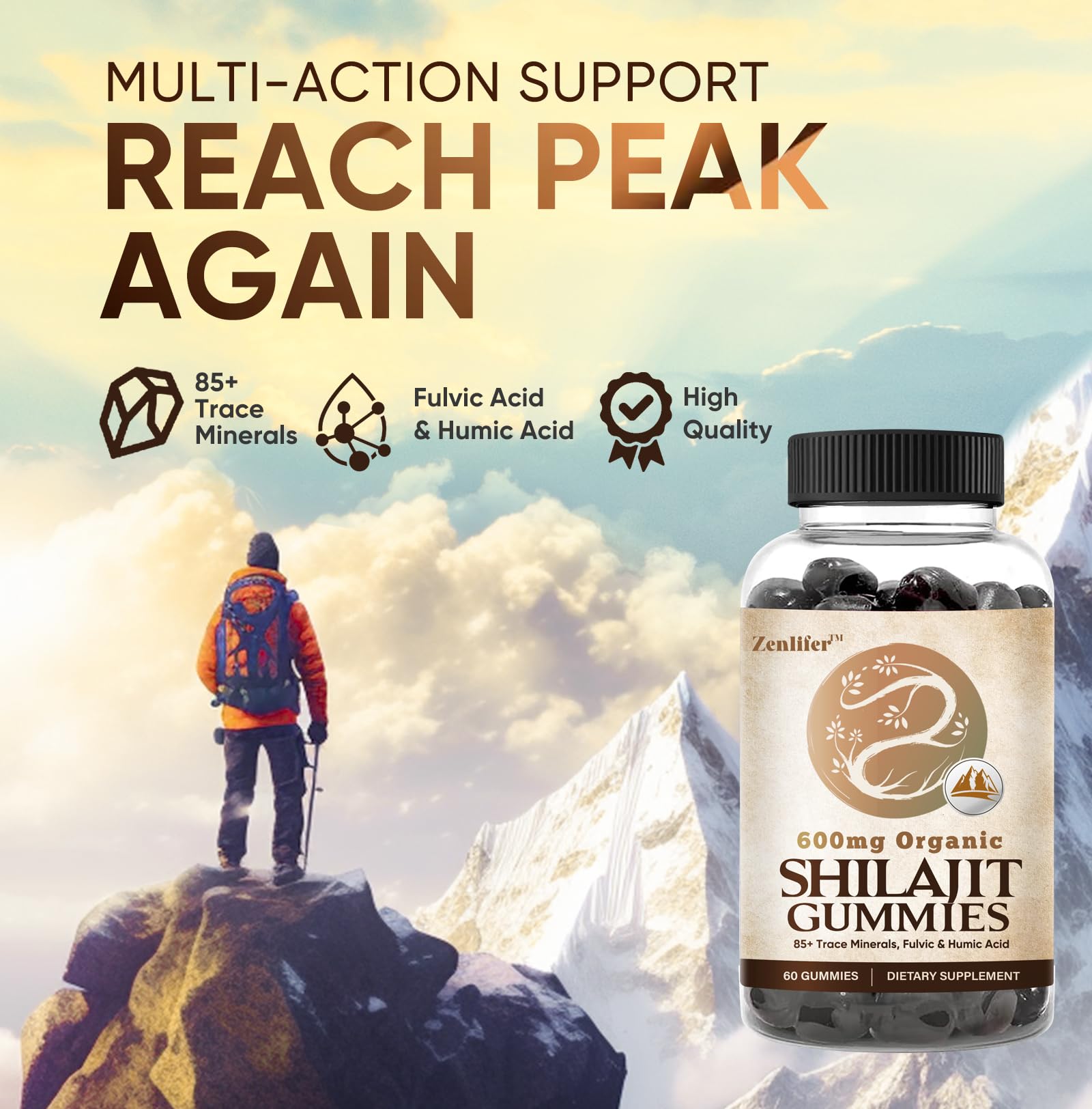 60 count shilajit gummies for daily wellness