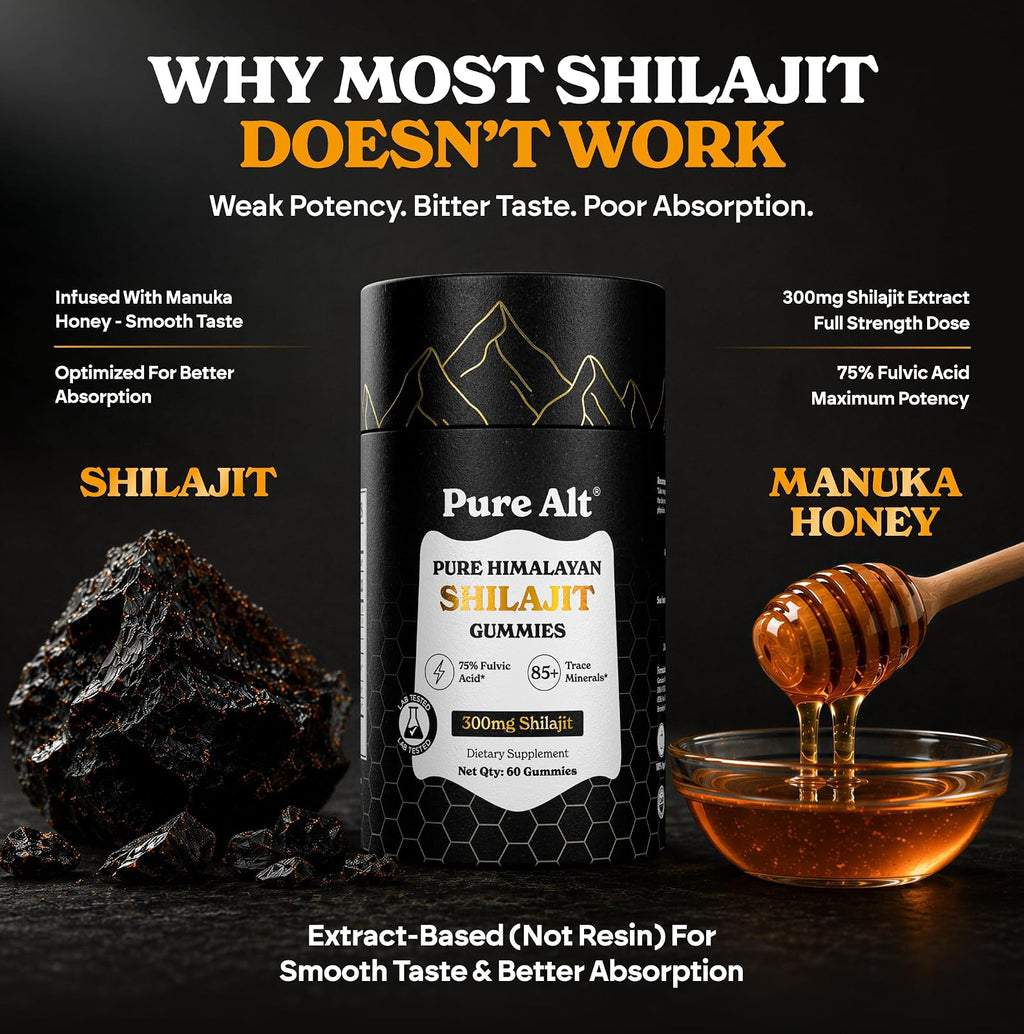 60 count Shilajit gummies for wellness