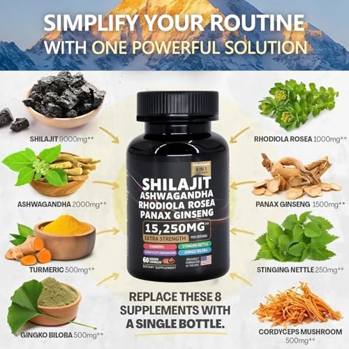 60 count Shilajit supplement for wellness