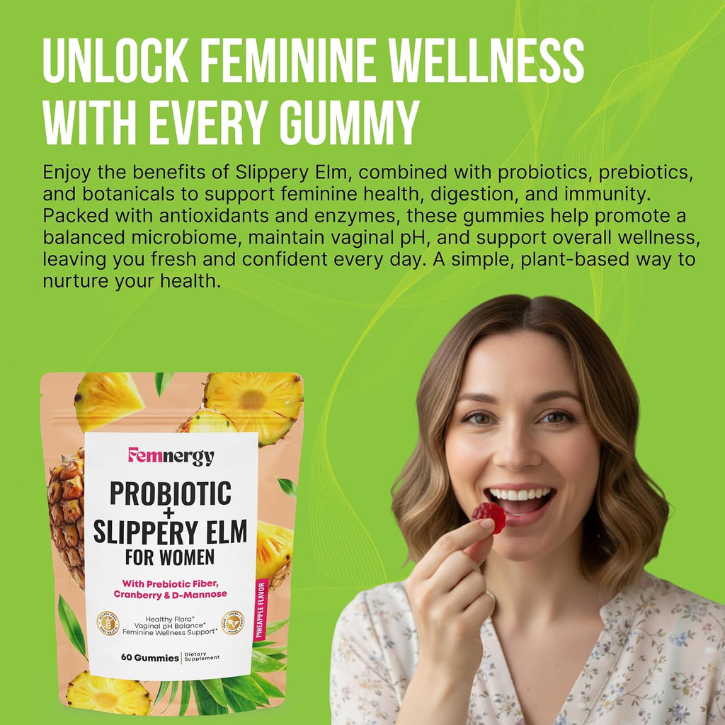 60 count slippery elm gummies