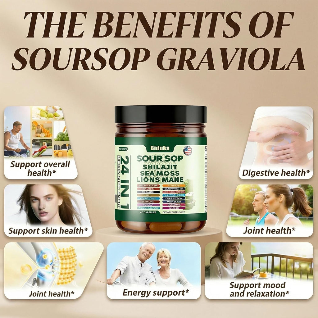 60 count soursop vitamins for vitality