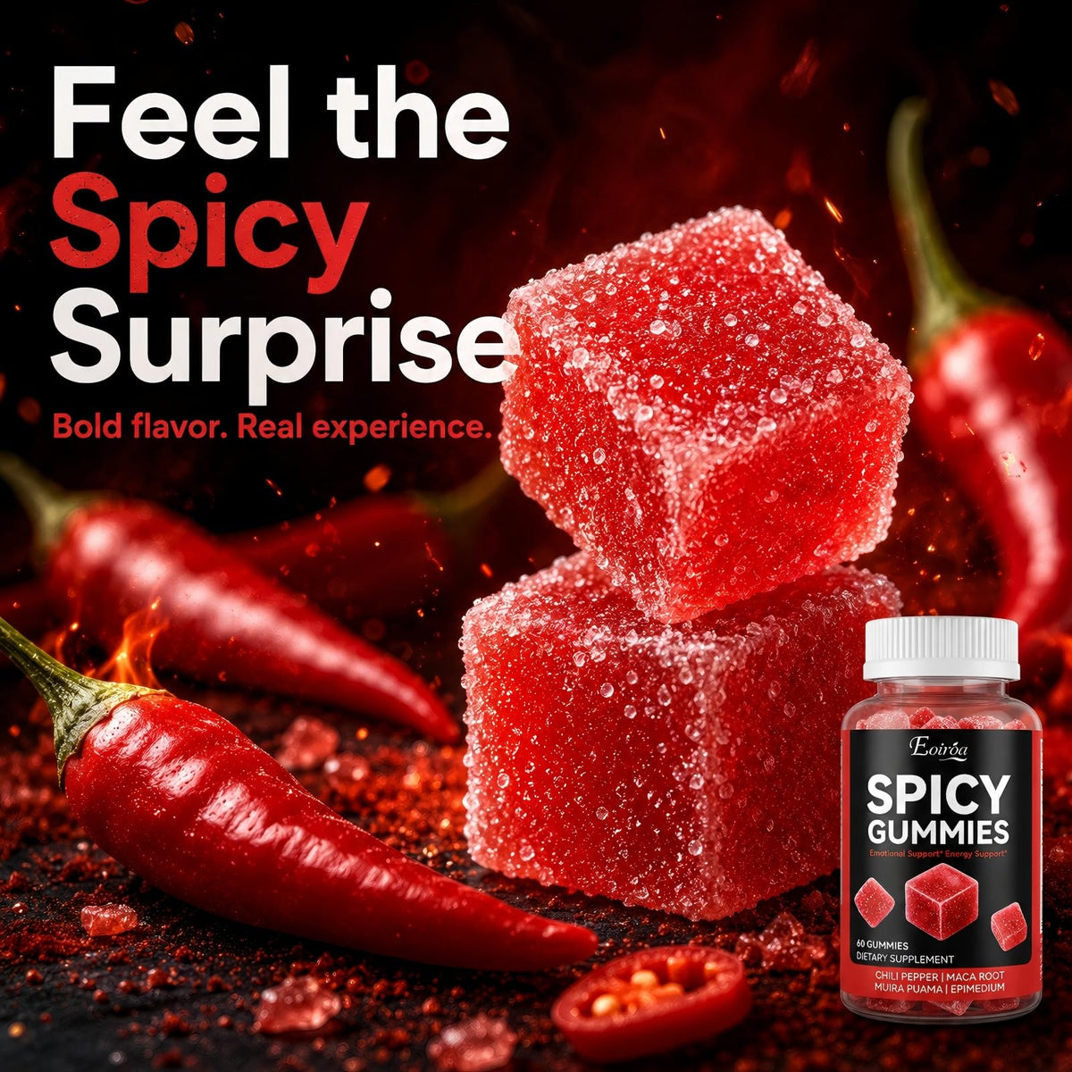 60 count spicy gummy snacks