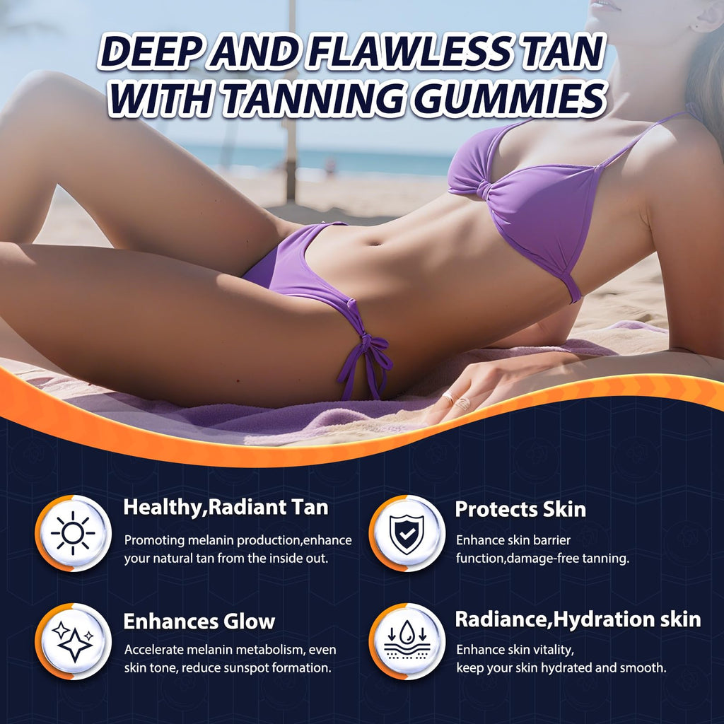 60 count tanning gummies for easy use