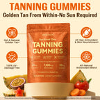 60 count tanning gummies for radiant skin